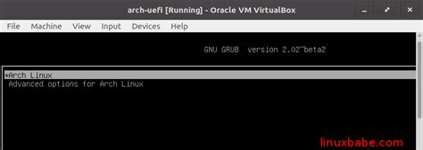 Install Arch Linux In Virtualbox With UEFI Firmware In 2019