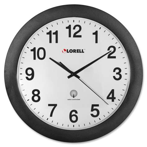 Lorell 12 Round Radio Controlled Wall Clock LLR60997 Shoplet Com