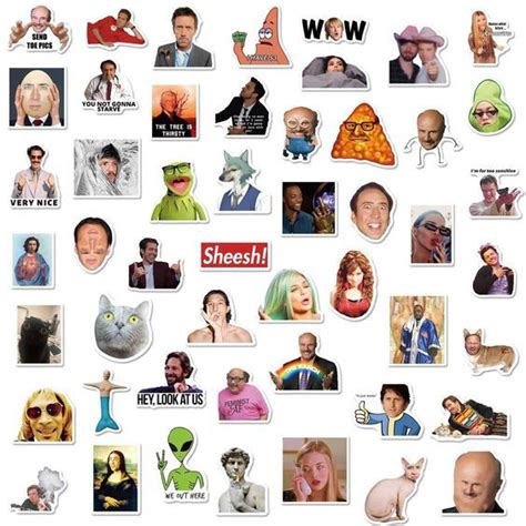 Funny Meme Stickers Pack Express Your Humor Pack Of 10 Stickers