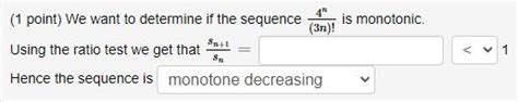 solved 1 point we want to determine if the sequence