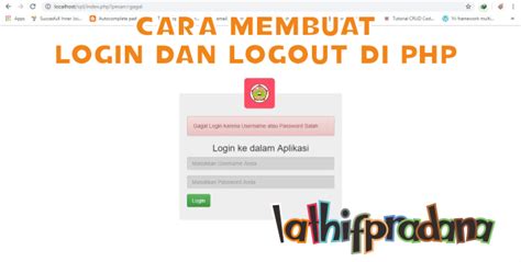 Cara Membuat Form Login Dan Logout Dengan Bootstrap Part 2