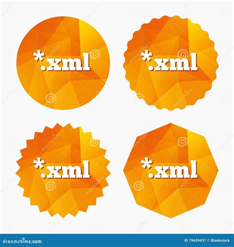 file document icon download xml button stock vector illustration of