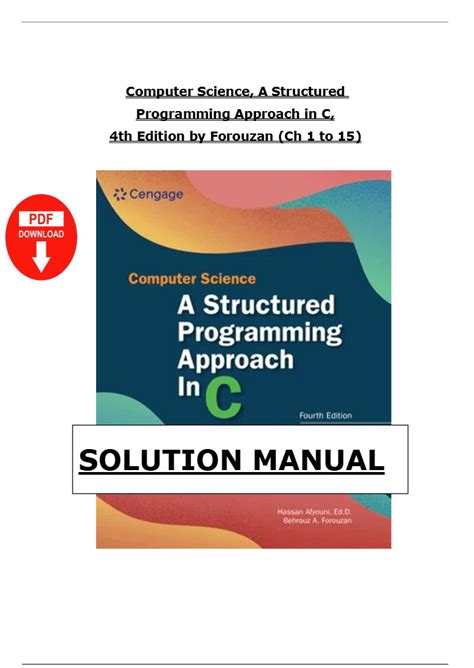 Computer Science A Structured Programming Approach In C 4t Inspire