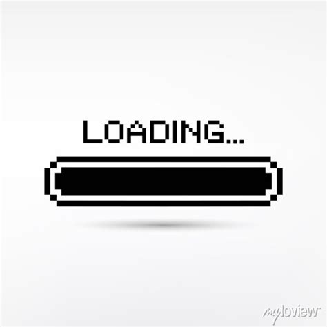 Pixel Art 8 Bit Loading Bar Concept Loading Or Installing Process Wall Mural • Murals Loading