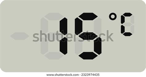 Digital Temperature Display Measurement Isolated On Stock Vector Royalty Free