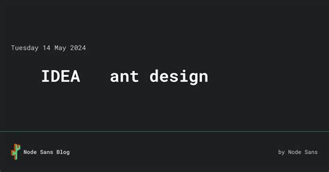 解决 Idea 中 Ant Design 标签没有代码提示问题 • Node Sans Blog