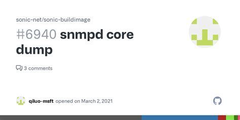 Snmpd Core Dump Issue Sonic Net Sonic Buildimage Github
