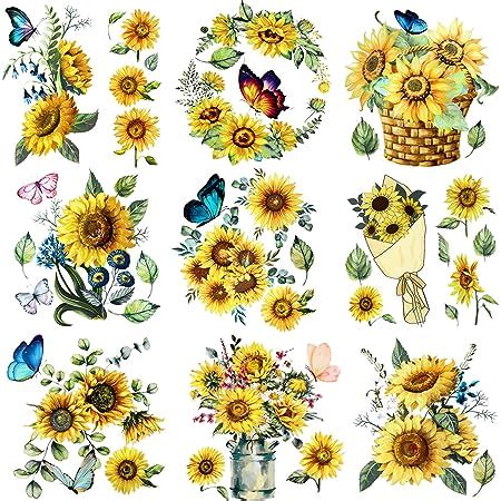 Amazon 10 Sheets Botanical Flower Rub On Transfers For Craft 6 X