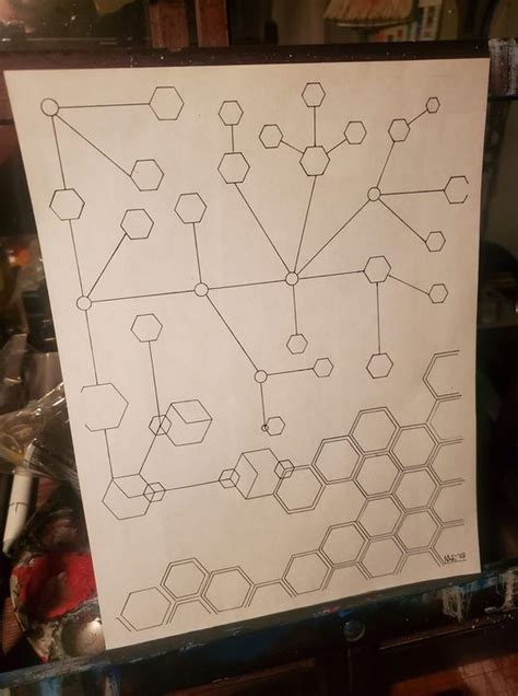 Hive Nate Koffron Drawings And Illustration Abstract Geometric Artpal