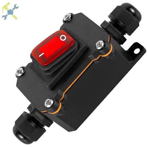 Inline Cord Switch A V IP Waterproof Power Cord Toggle Switch With Red LED Button