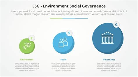 Free Vector ESG Frameworks Infographic Concept For Slide Presentation With Circle Gradual