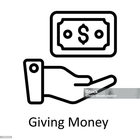 기부 돈 벡터 개요 아이콘 디자인 그림입니다 흰색 배경에 디지털 마케팅 기호 Eps 10 파일 0명에 대한 스톡 벡터 아트 및 기타 이미지 Istock