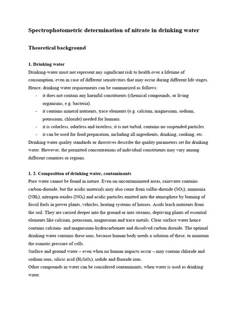 Spect Det Of Nitrate Pdf Spectrophotometry Ultraviolet Visible Spectroscopy