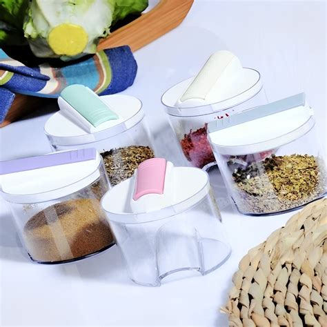 5 Pcs Stackable Spice Jars Stackable Spice Containers