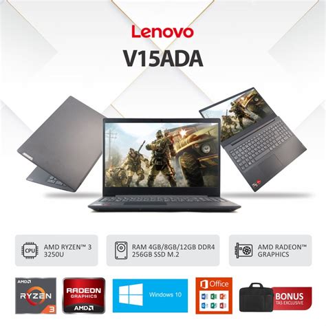Jual Laptop Lenovo Termurah Lenovo V15 Amd Ryzen 3 3250u 12gb Ssd 256gb