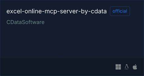 Excel Online Mcp Server By Cdata Glama
