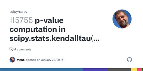 P Value Computation In Scipy Stats Kendalltau In Broken In The Case