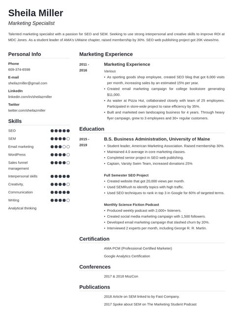 College Babe Resume Examples Templates To Use In 2025
