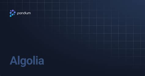 Algolia Pandium Docs