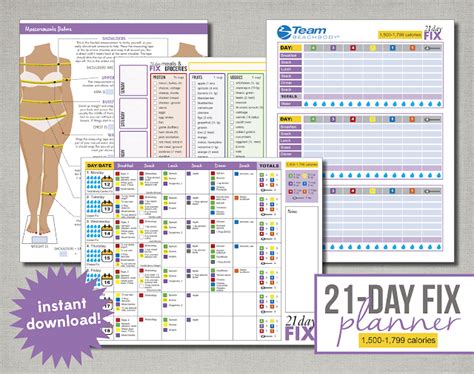 More Than 9 To 5 My Life As Mom 21 Day Fix Printables And Homemade