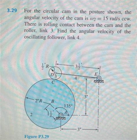 Solved 29 For The Circular Cam In The Posture Shown The Chegg Com