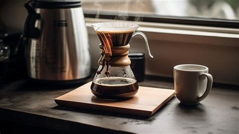 Coffee Brewing Setup Premium Ai Generated Image