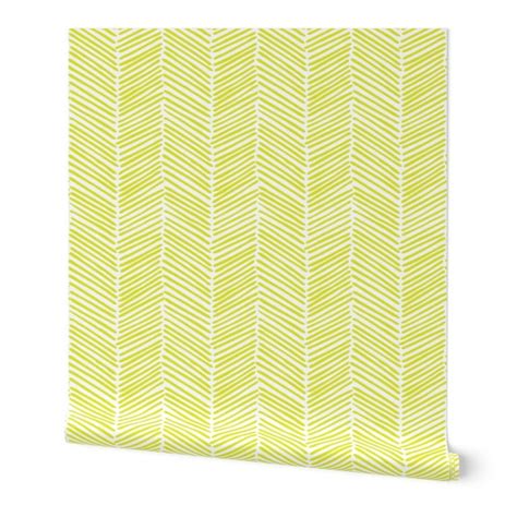 Chartreuse Chevron Wallpaper