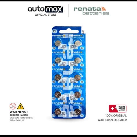 Renata 371 (SR920SW) Silver Oxide Battery 1.55V - Available in Pack of ...