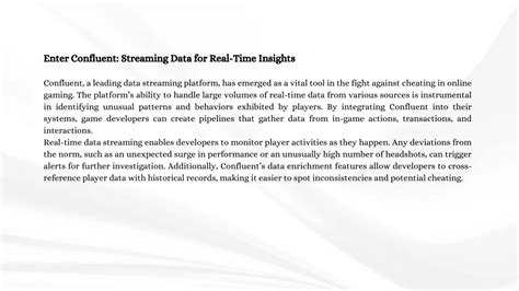 Ppt Confluent And Awss Role In Identifying Cheating Players A