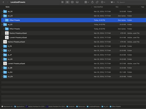 Solved Remove Default Preset Effect Bins Adobe Product Community