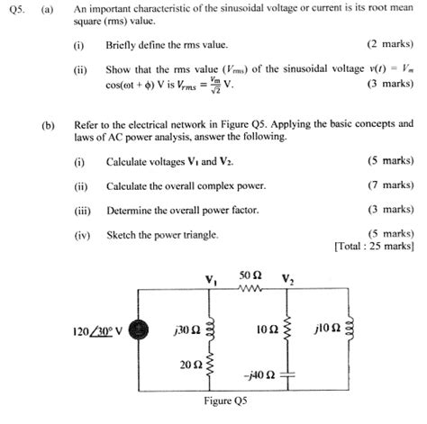 SOLVED Q A An Important Characteristic Of The Sinusoidal Voltage Or Current Is Its Root