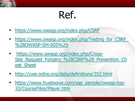 Owasp Khartoum Top 10 A5 7th Meeting Cross Site Request Forgery Pptx