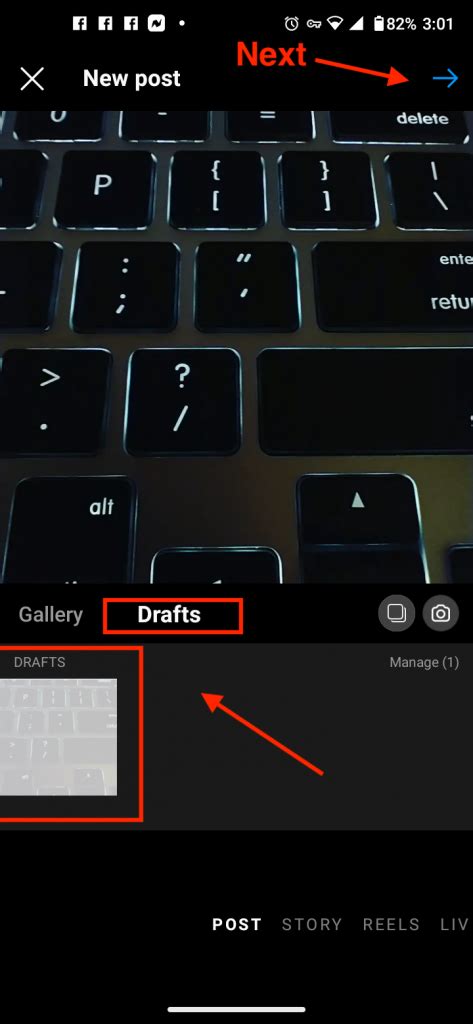 How To Use Drafts On Instagram