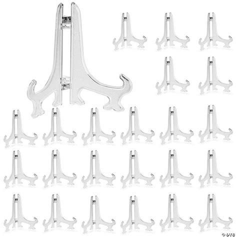 24 Pack Clear Mini Easels For Displaying Photos Decorative Tiles Wedding Place Cards 4 In