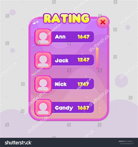 Game Ui Buttons Set Pink Orange Stock Vector Royalty Free 2012489411 Shutterstock