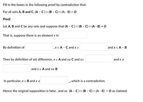 Solved Fill In The Boxes In The Following Proof By Chegg Com