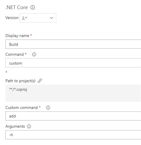 Vsts Net Core Task Custom Commands Fail Because They Are Enclosed In Quotes · Issue 7194