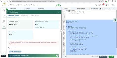 Vignesh S On Linkedin 100daysofcode Geeksforgeeks Problemsolving