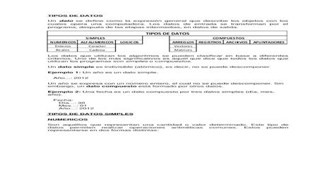 Algoritmos Tipos De Datos Variables Y Constantes [pdf Document]