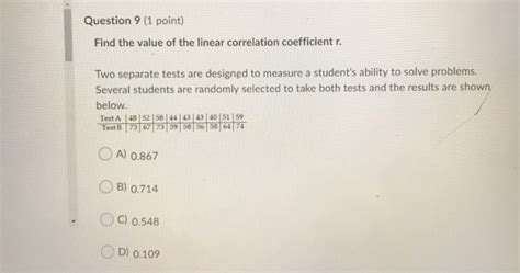 Solved Question 1 1 Point Find The Value Of The Linear