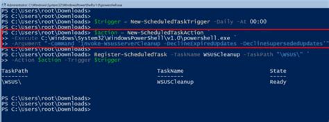 run wsus cleanup as a scheduled task 4sysops