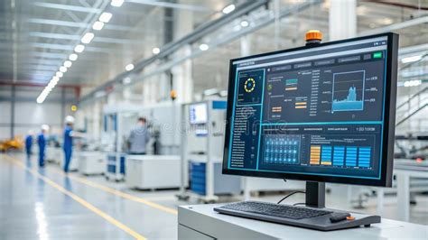 Machine Learning System Predicting Maintenance In Modern Factory Setting Showcasing Advanced