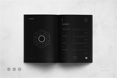 Quadrum Portfolio Canva Graphic Design Portfolio Template Editable