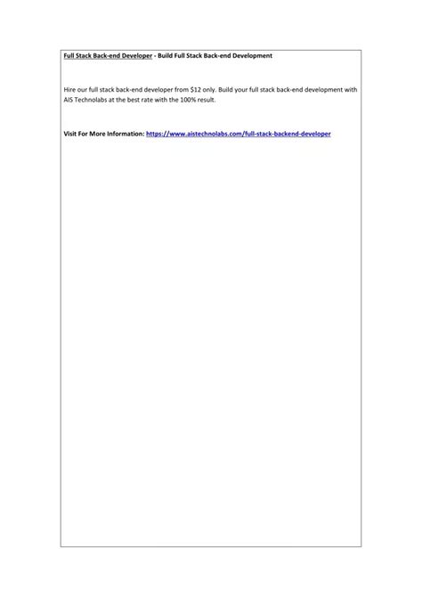 Ppt Full Stack Back End Developer Build Full Stack Back End Development Powerpoint