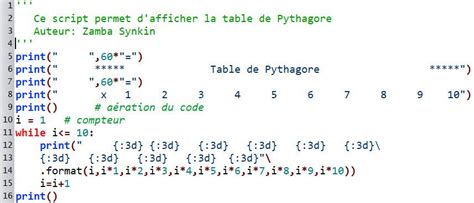 tutorielpython3 apprendre à coder en python 23 scripts divers séquence 3 Élément de