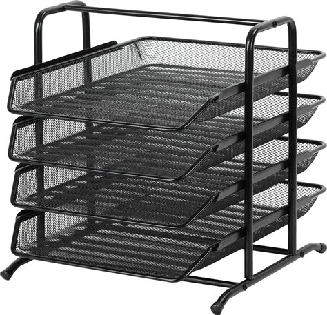 Easypag 4 Tier A4 Mesh In Tray Office Desk Tidy File Holder Document
