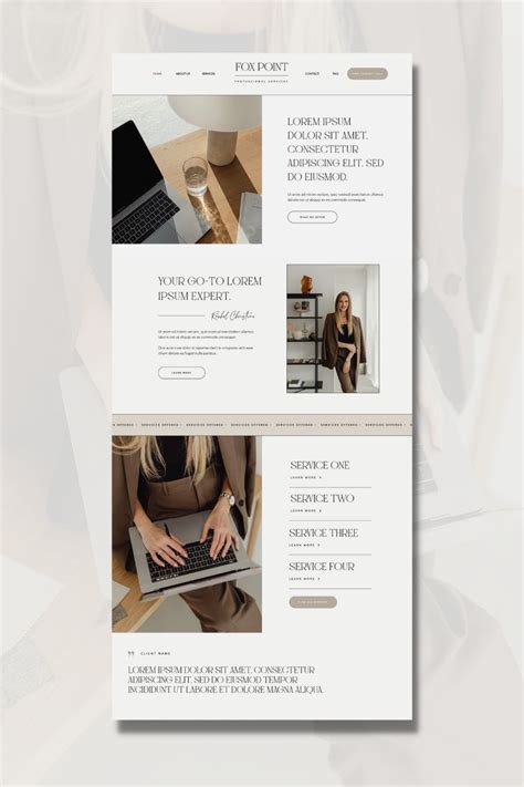 Minimalist Website Template For Services Custom Website Design Webpage Design Ecommerce