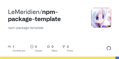 Github Lemeridiennpm Package Template Npm Package Template