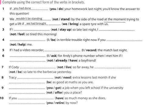 Complete Using The Correct Form Of The Verbs StudyX