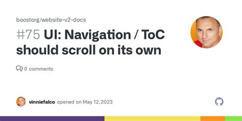 ui navigation toc should scroll on its own · issue 75 · boostorg